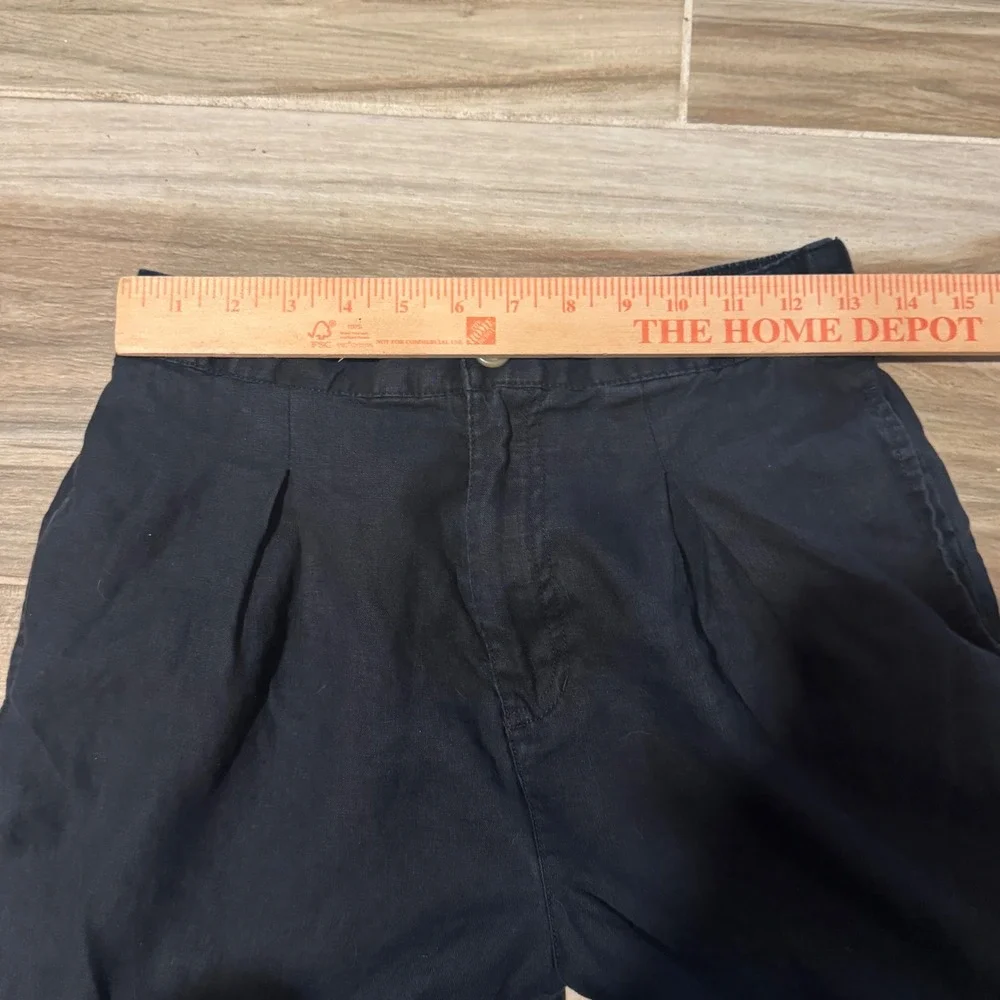 Halston Heritage | Pants & Jumpsuits | Halston Black 0 Linen Wide Leg ...